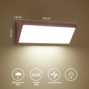 BRILAGI - LED Venkovní nástěnné svítidlo TRIANGLE LED/42W/230V hnědá IP65