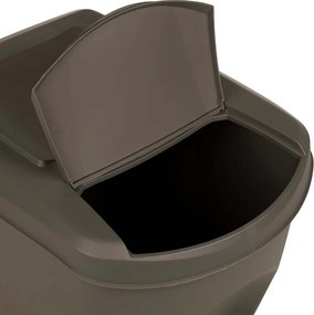 Stohovatelné koše na odpadky 3 ks šedé 75 l polypropylen 152198