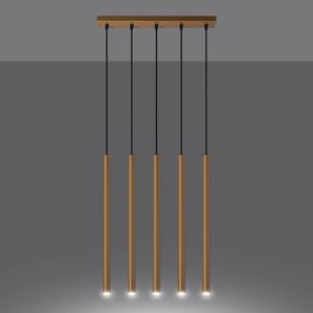 Sollux Lighting Závěsná lampa PASTELO 5L zlatá