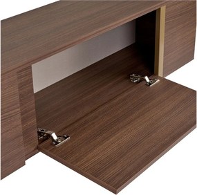 TV stolek v dekoru ořechu v tmavě přírodní barvě 180x50x30 cm Onera – Kalune Design
