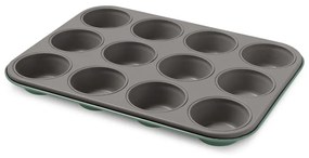Zelená ocelová forma na 12 muffinů Bon Ton Guardini