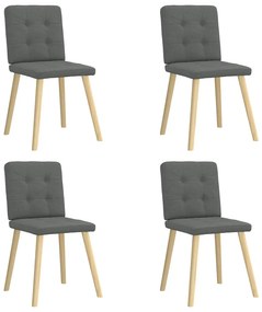 Jídelní židle 4 ks tmavě šedé textil 3315169