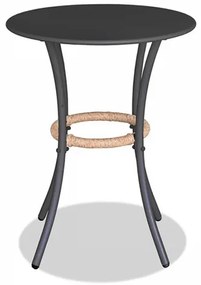 Zahradní set 1+2 stůl 60x60 židle umělý ratan barva přírodní kov antracit AZ-L1103 NAT