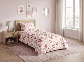 Flanelové povlečení AMORIA HEARTS vzorované Rozměr povlečení: 70 x 90 cm | 140 x 200 cm
