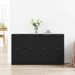 Servírovací skříň 2 ks Černý dub 60 x 30 x 70 cm 3333073