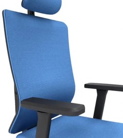 Kancelářská židle Vella, modrá s hlavovou opěrkou VELLA AF B16