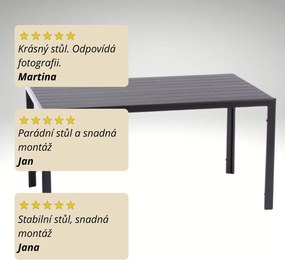 Vikio Venkovní zahradní set 140x80 pro 6 osob DK304-140 antracit