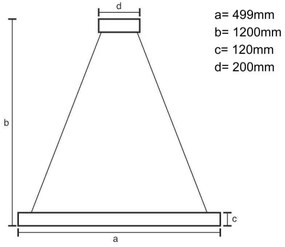 LED Stmívatelný lustr na lanku LED/90W/230V 3000-6500K bílá + dálkové ovládání