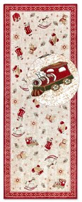 Červený běhoun s vánočním motivem s příměsí bavlny 80x200 cm Toy's Delight Red Christmas – Villeroy&amp;Boch