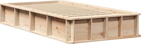 Rám postele Hnědá 90 x 200 cm Masivní borové dřevo 3385733