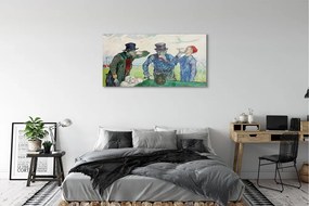 akrylový obraz Umění muži setkání 125x50 cm