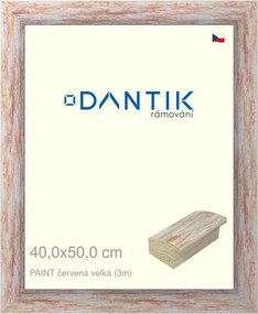 DANTIK rámeček 40x50 | PAINT červená velká (Plexi Čiré)