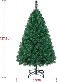 Umělý vánoční stromek Yaheetech – zelená, 4 ft (267407251833)