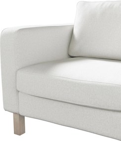 Potah na křeslo IKEA Karlstad, krátký barva krémová látka pletený vzor