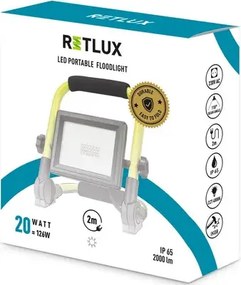 RETLUX RPL 202 Pracovní LED reflektor 20W / 2000 lm / 4000K - studená