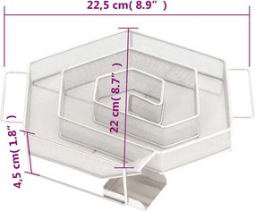 Generátor studeného kouře 6stranný 22,5 cm nerezová ocel 30251