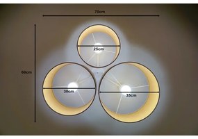 Duolla - Stropní svítidlo ROLLER TRIO 3xE27/60W/230V hnědá