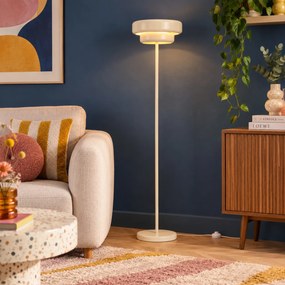 Retro stojací lampa béžová 140 cm - Ophelia