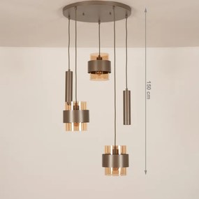 Závěsné svítidlo Retro 70er Trio 150 Round Brown