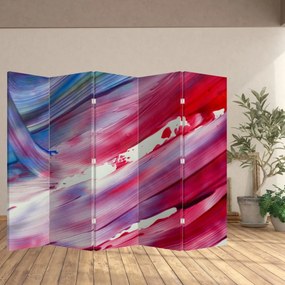 Paraván - Růžovomodré barvy (210x170 cm)