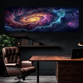 Obraz na plátně - Galaxie Risierre FeelHappy.cz Velikost obrazu: 150 x 50 cm