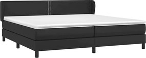 Box spring postel s matrací černá 200x200 cm umělá kůže 3127271