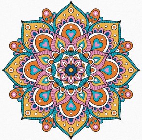 zuty zuty - malování podle čísel - mandala iii, 40x50 cm, plátno