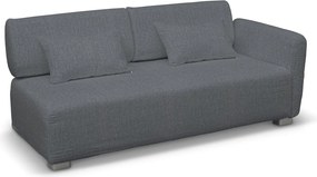 Potah na pohovku Mysinge - 2.místná, jedno boční opěradlo barva šedá látka pletený vzor