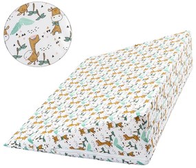 Bellatex Klínový podhlavník 80x50x20 cm Žirafa Béžová,Zelená,Bílá