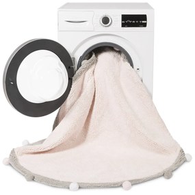 Lorena Canals, Pro zvířata: Pratelný koberec Bubbly Soft Pink kruh, 120x120 (průměr) kruh, růžová, ložnice