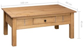 Konferenční stolek -masivní borovice řada Panama | 100x60x45 cm