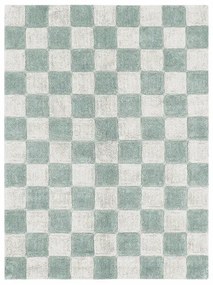 Lorena Canals Kostkovaný koberec 120 x 160 cm - světle modrý