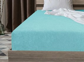 Froté prostěradlo EXCLUSIVE tyrkysové 90 x 200 cm
