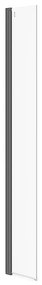 Cersanit Mille, otočná sprchová zástěna typu Walk-In 30x200 cm, 8mm čiré sklo, černý profil, S161-011