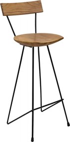 Barové stoličky 2 ks masivní teak 285205