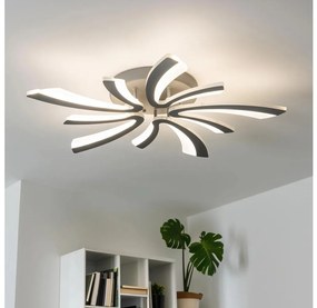 Brilagi-LED Stmívatelný přisazený lustr TWIST LED/55W/230V 3000-6500K antraci+DO BG-J3313/S