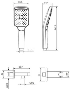 Cersanit S951-513 - Sprchová sada LARGA černá