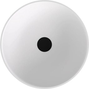 Polysan Banera Round umyvadlo na desku 39 cm bez otvoru pro baterii bez přepadu litý mramor bílá mat 14337MAT