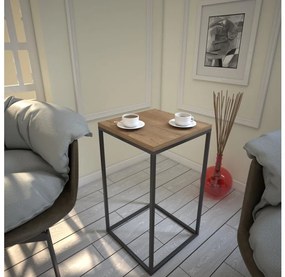 Asir | Odkládací stolek PURE 62x35 cm hnědá/černá | AS1410