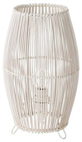 Bílá bambusová stolní lampa s bambusovým stínidlem (výška 29 cm) – Casa Selección