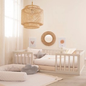 Světle šedá dětská postel s roštem 70x140 cm – Roba