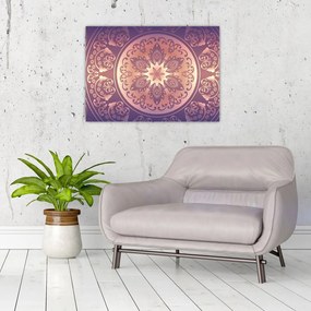 Obraz - Mandala na fialovém gradientu (70x50 cm)