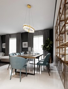 LED stmívatelný platinum zlaté designové svítidlo Kezo 130