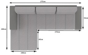Eltapmeble Rohová sedací souprava Ottavio - Sawana 05 / Soft 17 (barva potahu) - levá