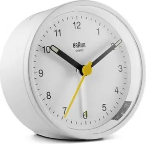 Braun BC12 bílá / Klasický budík / 1x AAA baterie