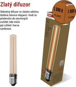 LED žárovka DECO FLAME T30 teplá bílá