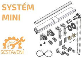 ZEBRA-SHOP Roleta DEN A NOC / MINI / PREMIUM / BÍLÁ / BH 20 Barva mechanizmu: bílá, Výška: 150, Šířka: 30