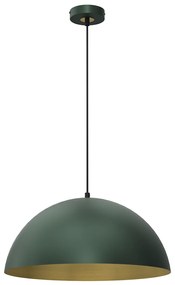 Závesné svietidlo Beta, 1x zlaté/zelené kovové tienidlo, (fi 45cm), gr/g
