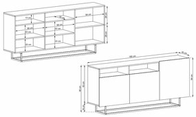 MAXIVA Komoda - ENJOY EK180, dub artisan