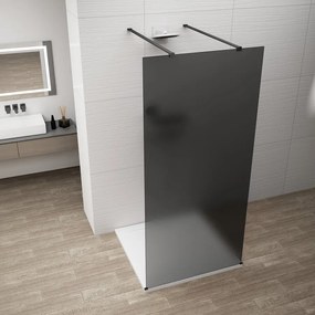 Polysan Esca Black Matt jednodílná sprchová zástěna 110 x 210 cm do prostoru černá kouřové matné sklo ES1411-06